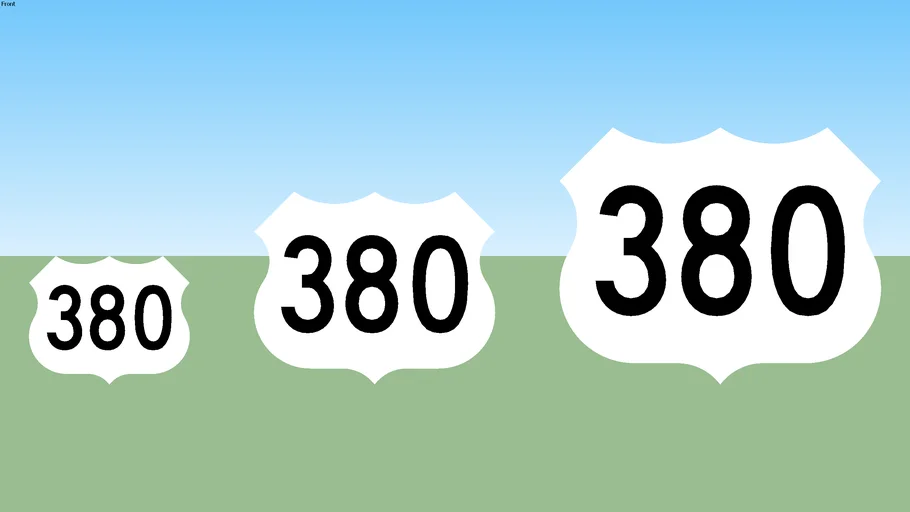 U.S. 380 Sign | 3D Warehouse