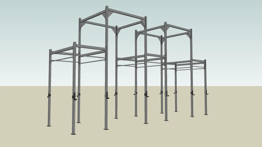 WE722 - Max Station 24x6 Double Ring Tower | 3D Warehouse