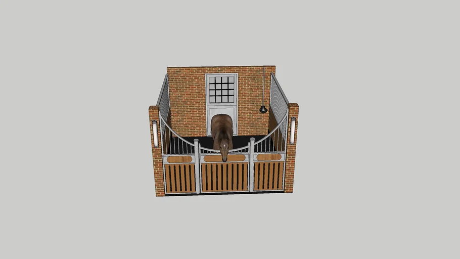 Half ring stainless steel horse stall | 3D Warehouse