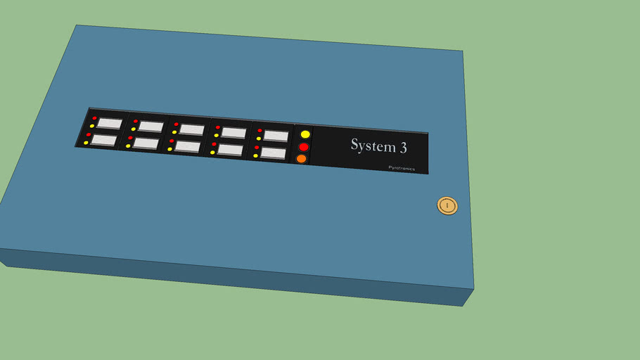 Pyrotronics System 3 fire alarm control panel | 3D Warehouse