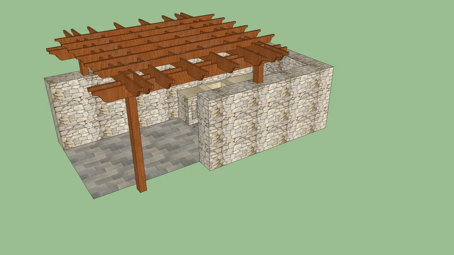 stone kitchen outside | 3D Warehouse