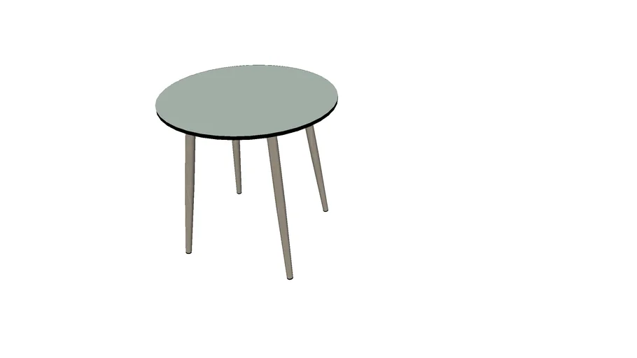 Leon – Table ronde 75 Kaki Pieds Bruts.skp | 3D Warehouse