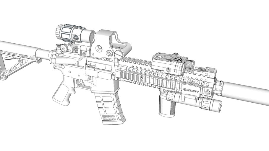 M4A1 MK18 MOD1 | 3D Warehouse