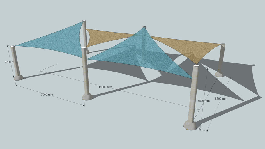 Canopy ( 14m*8.5m ) | 3D Warehouse