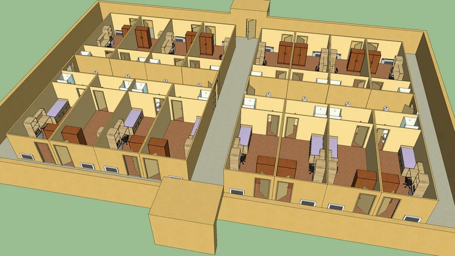 16-unit Dormitory - Deployment | 3D Warehouse