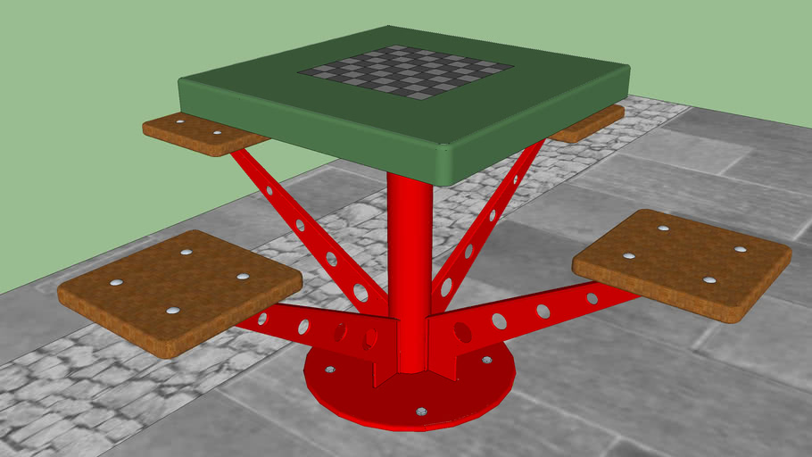 Game table in a park | 3D Warehouse