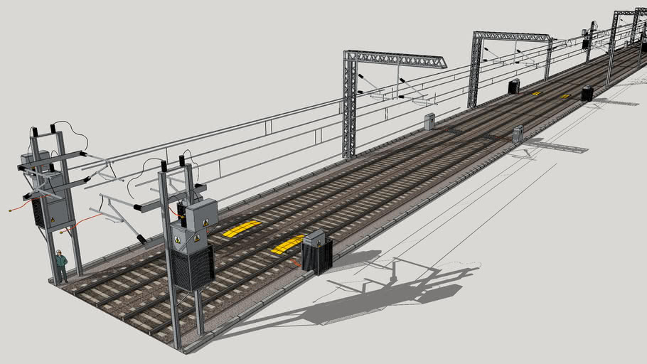 Electrified Track Section | 3D Warehouse