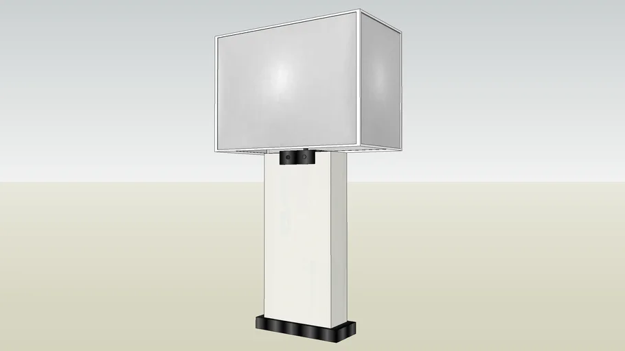 Restoration Hardware RECTANGULAR COLUMN ALABASTER TABLE LAMP | 3D Warehouse