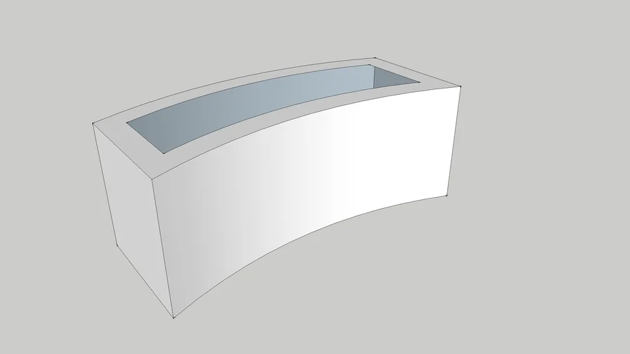 Curvy Planter - 900x350x350 - Fibreglass | 3D Warehouse