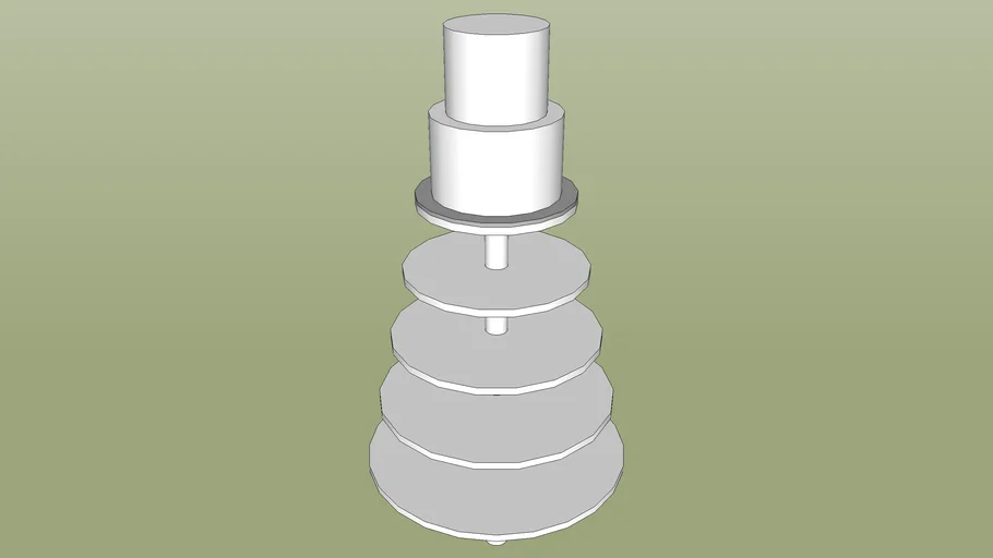 Cupcake stand with 2 tier cake | 3D Warehouse