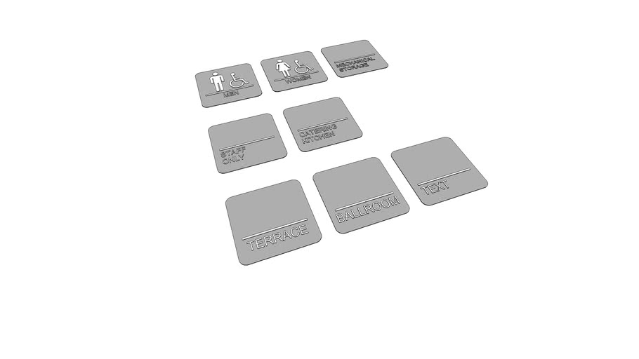 8x8 Wall Signs | 3D Warehouse