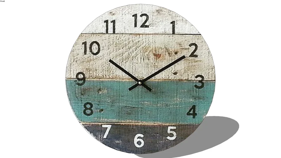 Wood+Clock+Round+Reclaimed+Wood+Clock | 3D Warehouse
