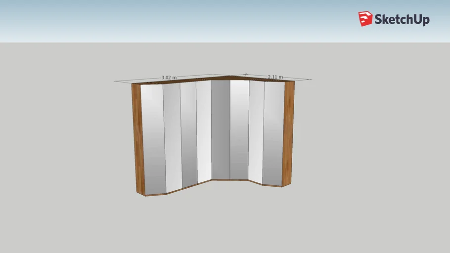 armadio specchio angolo | 3D Warehouse