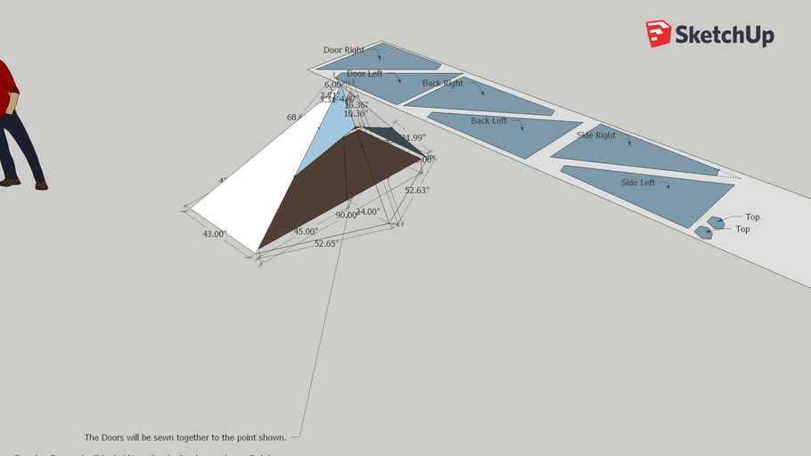 Single Pole Tarp Tent V1 | 3D Warehouse