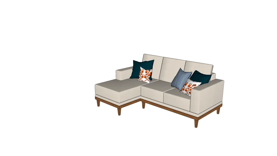 Sofa Kayros com chaise | 3D Warehouse