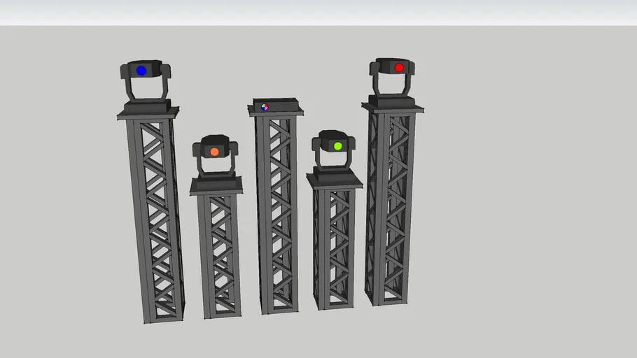 lights on truss | 3D Warehouse