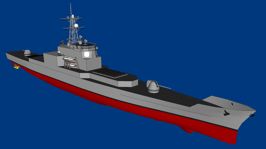 USN CGN-9 - USS Long Beach AEGIS retrofit WIP | 3D Warehouse