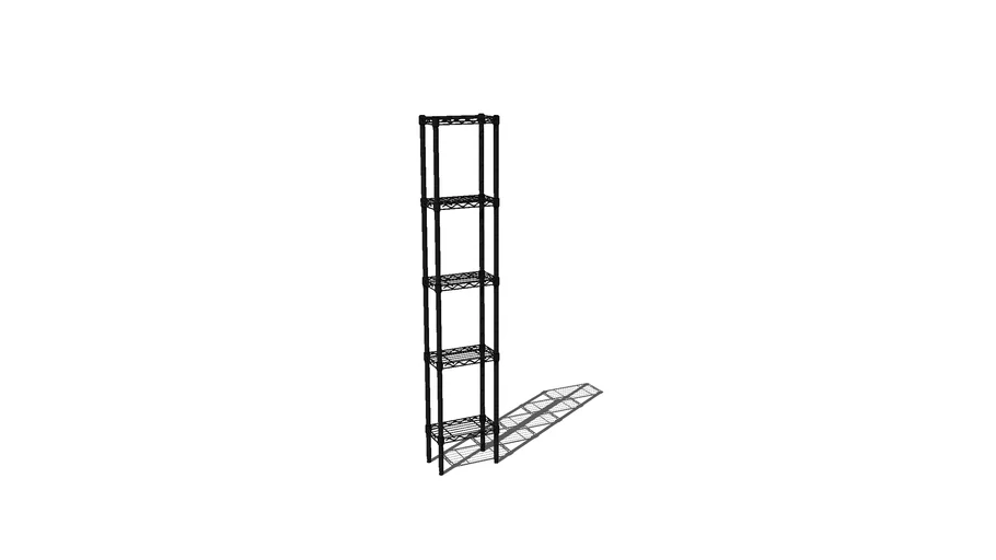 8”x14”x72” - Freestanding Wire Shelving System | 3D Warehouse