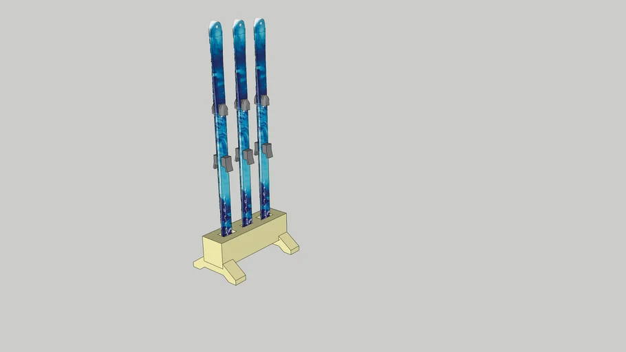 Timber Frame Floor Ski Rack | 3D Warehouse