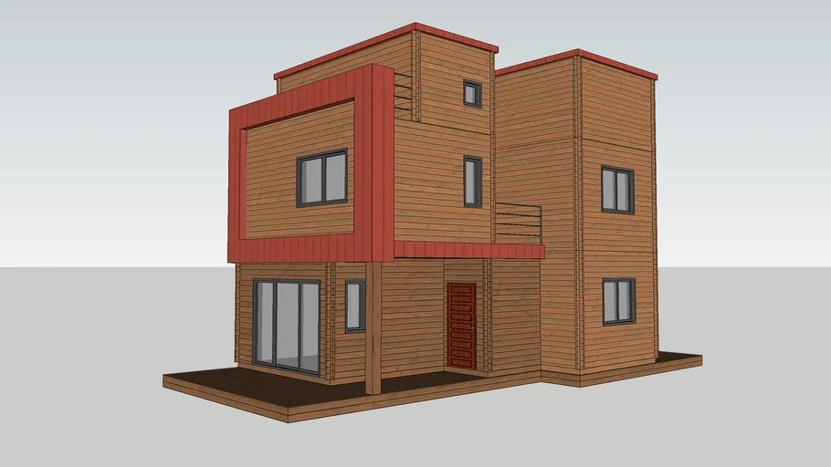 Timber Block House | 3D Warehouse