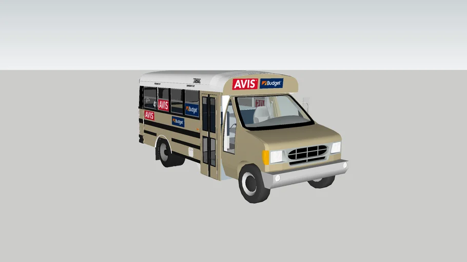 2002 ford e450 thomas avis budget rental car shuttle bus | 3D Warehouse