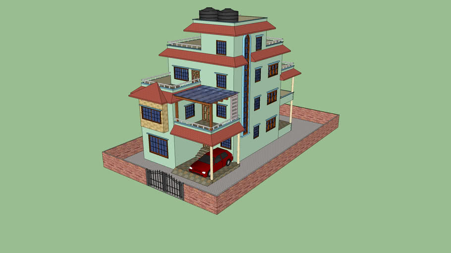 3 storied RCC building | 3D Warehouse