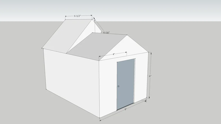 small shed with roof options | 3D Warehouse