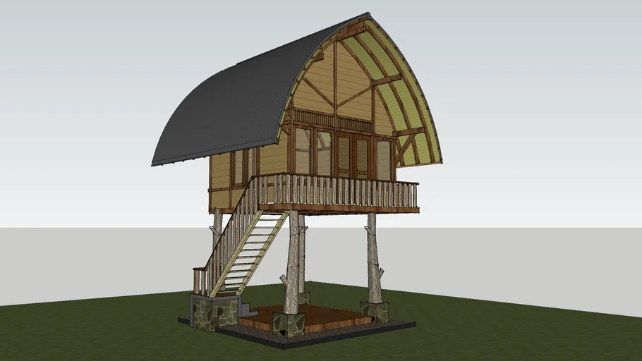 Minimalis Rumah Kayu | 3D Warehouse