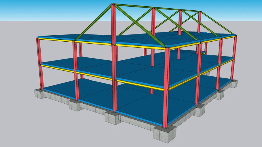 Reinforced Concrete and Steel Framed Building. | 3D Warehouse