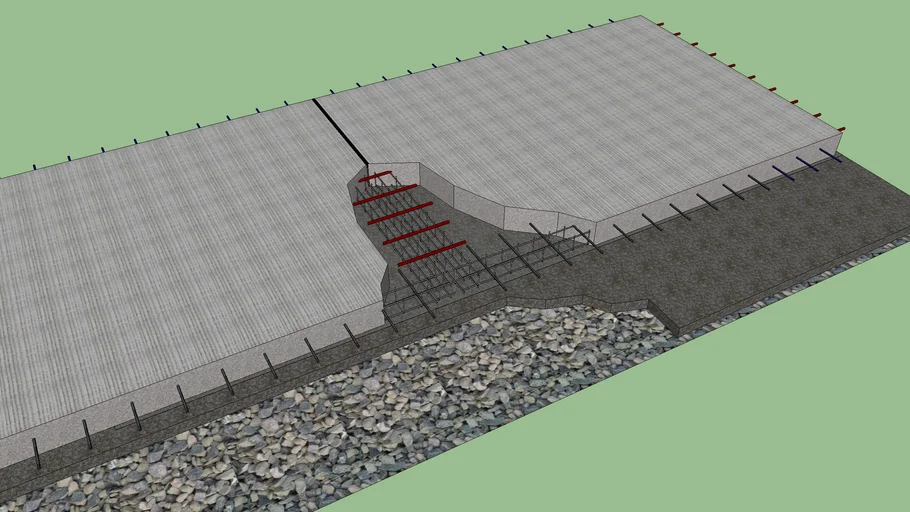 Detail Rigid Pavement (Jalan Beton) | 3D Warehouse