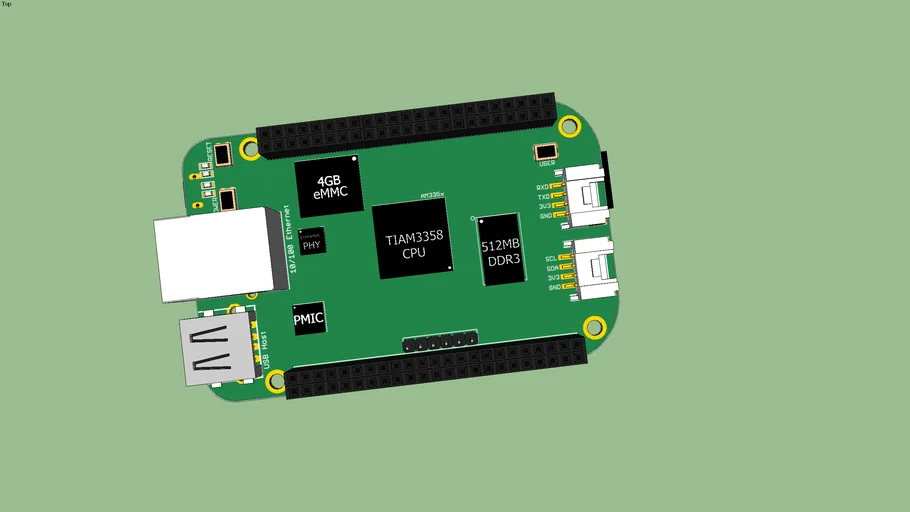 Beaglebone Green 3D file | 3D Warehouse