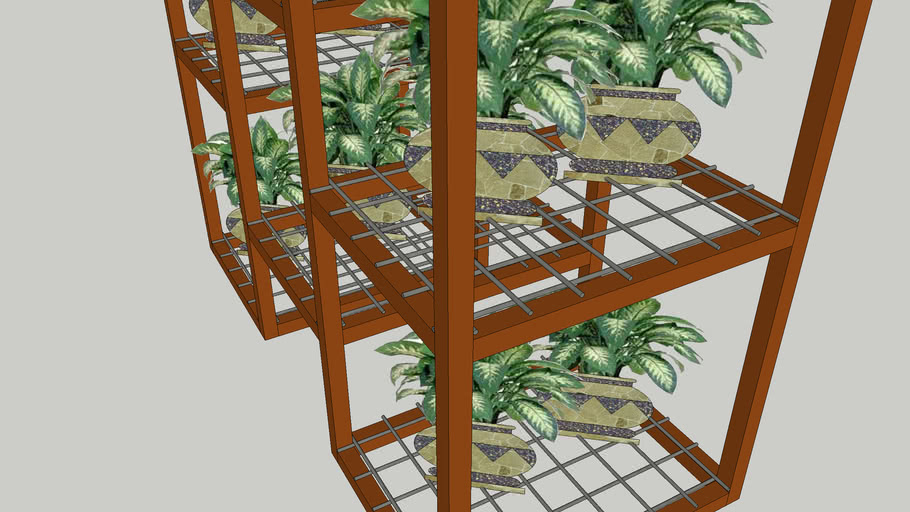 rak besi pot bunga | 3D Warehouse