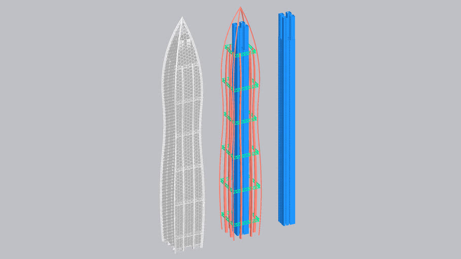 Skyscraper design No. 31 (structural model) | 3D Warehouse