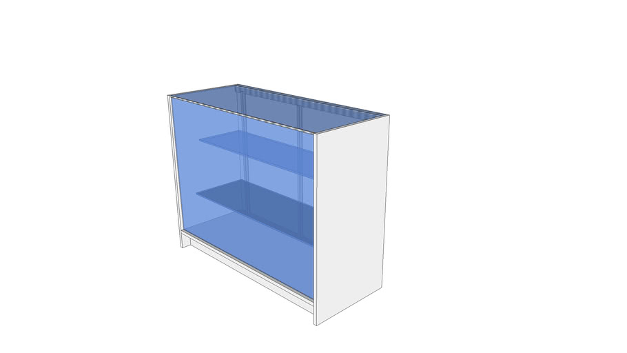 Glass Showcase Counter F5000WH | 3D Warehouse