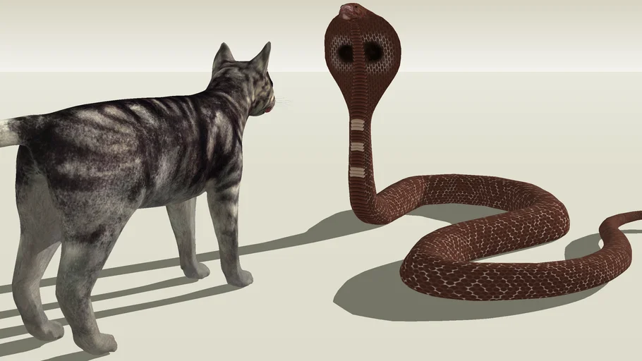 Chat et Naja | 3D Warehouse