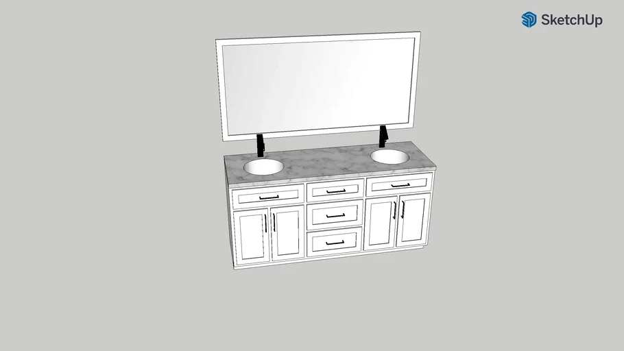Bathroom Vanity with Mirror | 3D Warehouse