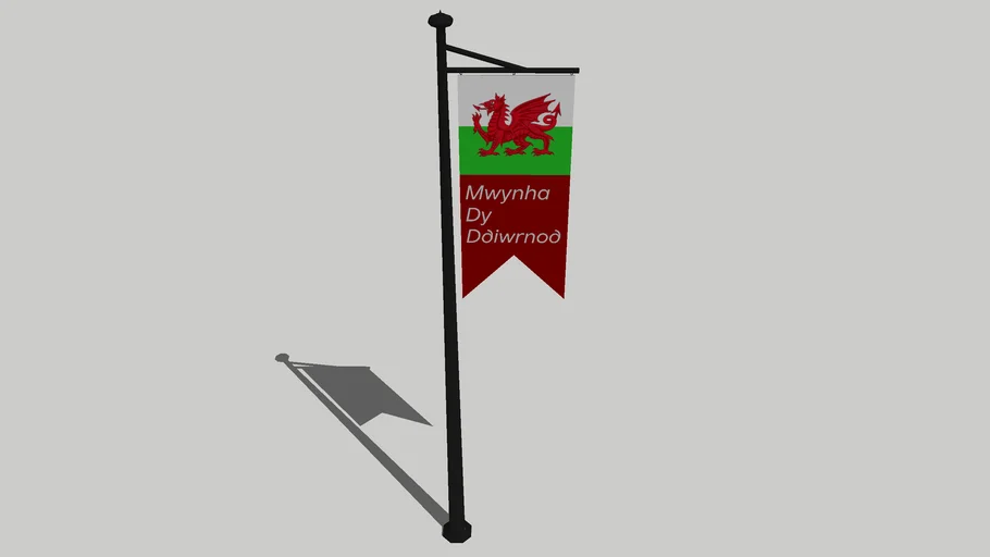 Banner on pole | 3D Warehouse