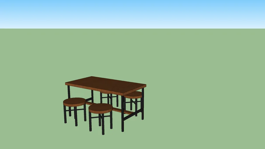 Meja Makan (dining table set) | 3D Warehouse