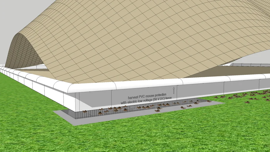 Harvest PVC mouse protection with electric low voltage (50 V DC) fence ...