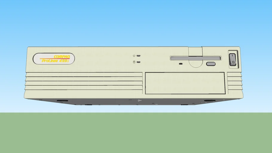 Vintage computer Compaq ProLinea 4/33s Intel 486 SX based pc | 3D Warehouse