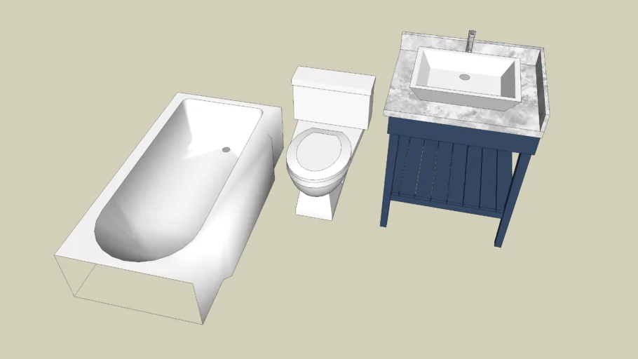 Simple Bathroom Fixtures | 3D Warehouse