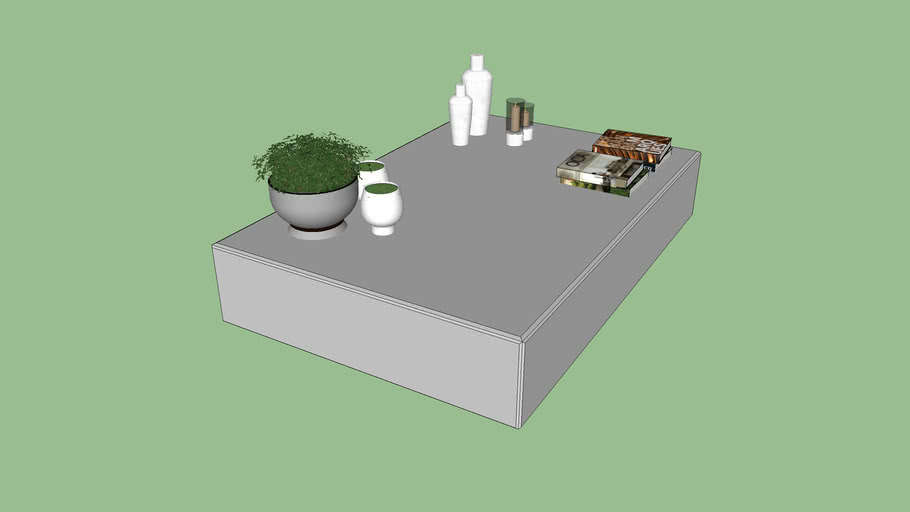 Mesa de centro retangular | 3D Warehouse