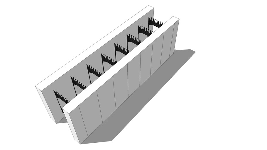 Amvic R22 ICF - 8in Straight Block | 3D Warehouse