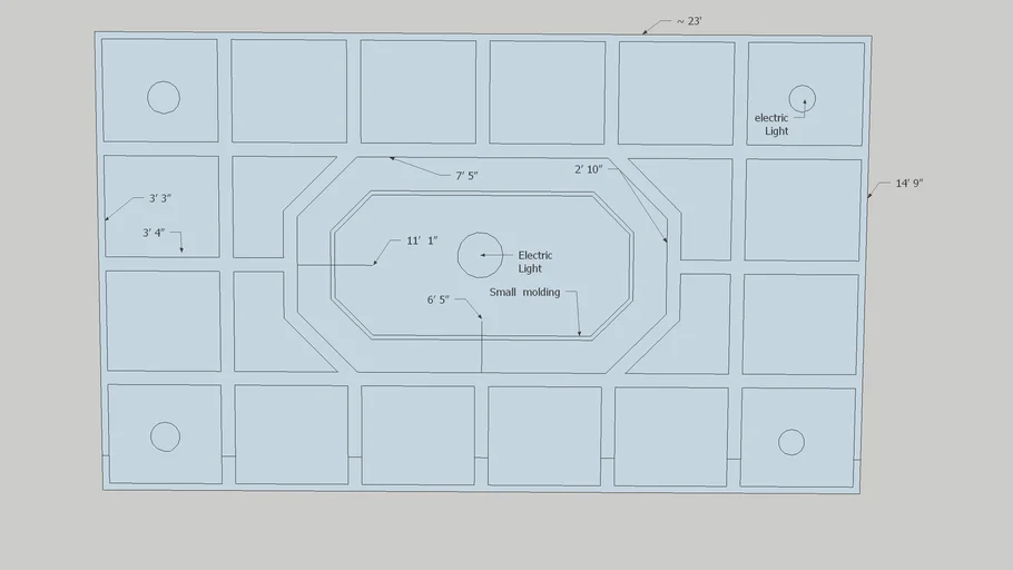 coffered ceiling | 3D Warehouse
