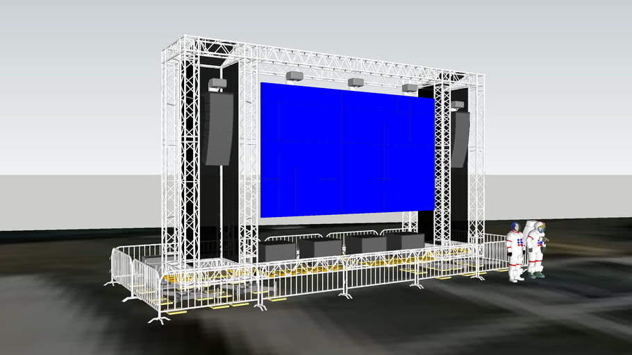 screen structure for 6x3.5m | 3D Warehouse