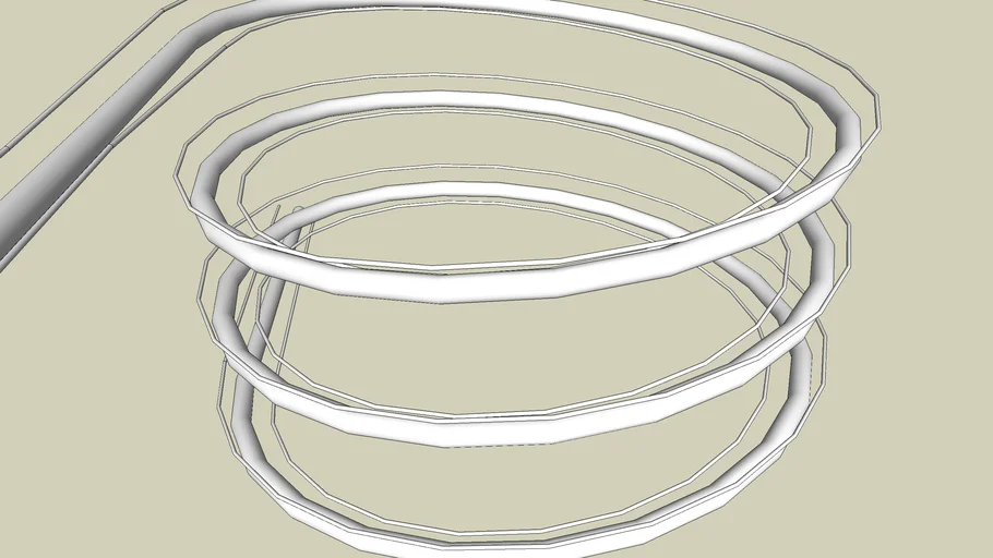 steel coaster set 1 vortex long small decline | 3D Warehouse