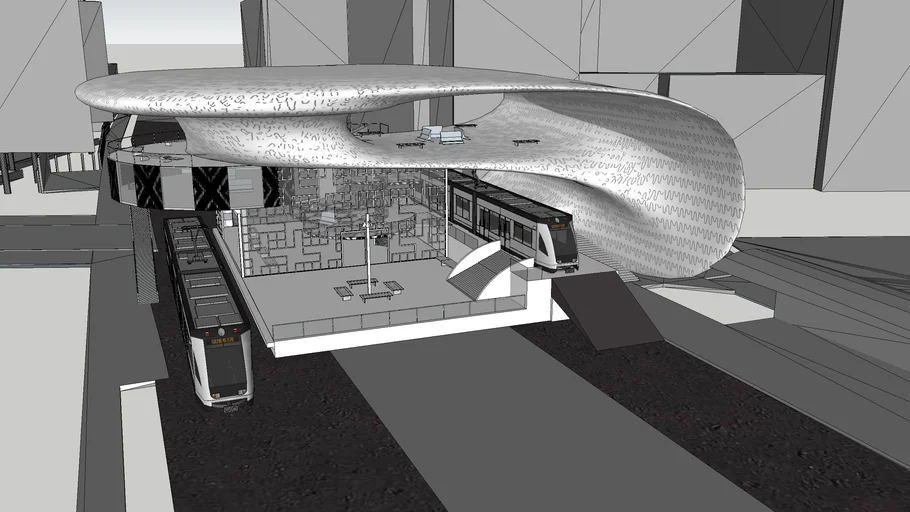 ARCH1101 2017 EXP2 UNSW Light Rail Stop John Kim-Ping Ng z5162728 | 3D ...