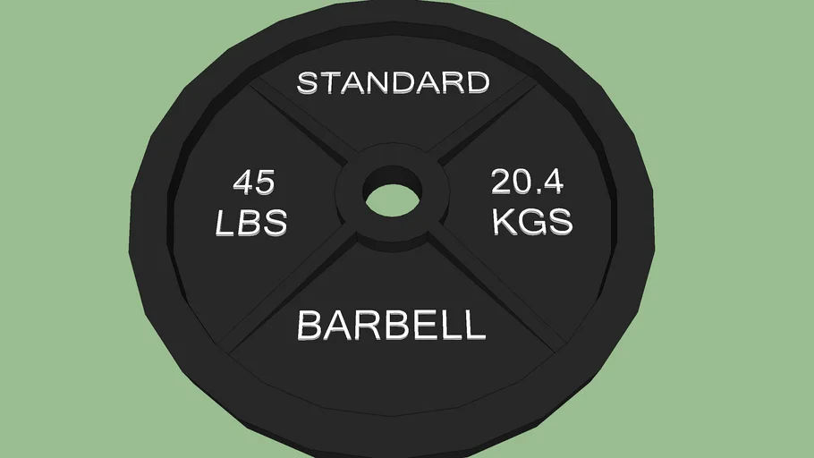 45 lb plate | 3D Warehouse