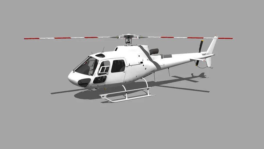 Template - Eurocopter AS350 Ecureuil / Airbus Helicopters H125 | 3D ...