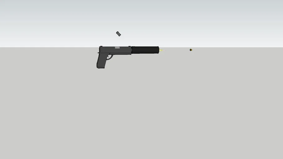 Silenced glock w/ bullet | 3D Warehouse